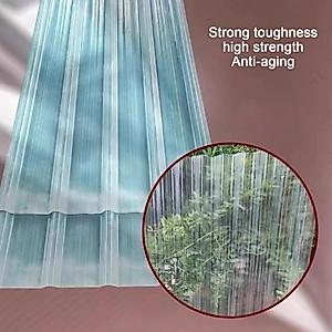 Corrugated Roof Cladding Panel,3/5/7/8/11/12/18 Pcs Fiberglass Daylighting Panels,Roofing Sheet,Sun Protection Heat-Insulating Panels,for Greenhouse Canopy Carport (35x71in,3 pcs)