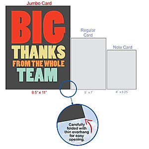 NobleWorks - Coach Thank You Greeting Card with Envelope Group, Coworker, Gang (Big 8.5 x 11 Inch) Big Thanks From The TeamJ6884TYG-US