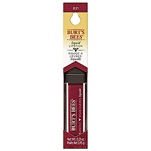 Burt's Bees 100% Natural Glossy Liquid Lipstick, Drenched Dahlia, 1 Tube