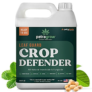 PetraGrow Crop Defender Leaf Guard Super Ready-to-Use Pesticide, Miticide, Plant Fungicide, Insecticide for Indoor Plants, Spider Mite Spray, Powdery Mildew Spray for Plants, Predatory Mites - 1 Gal