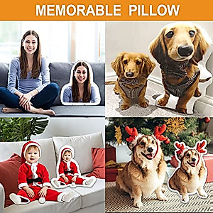 COCYBERCOC Custom Pet Pillow, 24" Personalized Pet Photo DIY Molding 3D Shaped Pillow, Cat Pillow for Distinct Gift, Thanksgiving, Valentine’s Day, Christmas(Double Side 24 inch)