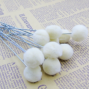 100 Packs Wool Daubers Ball Brush Leather Dye Tool with Metal Handle for DIY Crafts Projects