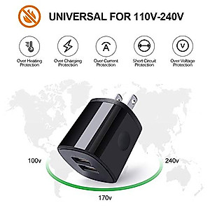 Android Charger for Samsung Galaxy J7 Prime/Crown/Star/Sky Pro/Pro/Perx,J3 Orbit,J2,J7 V,J6 Plus,J5,J4 Core,S7 S6 S5 A10 A6 Note 5 4,LG K40 K30 K20, Phone Wall Charger + Fast Charging Micro USB Cable