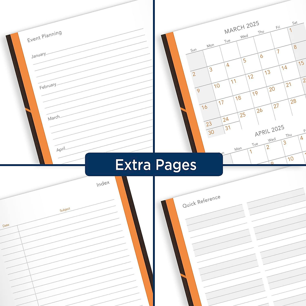 AT-A-GLANCE 2024 Daily Planning Notebook, Plan. Write. Remember. 5" x 8-1/4", small, Casebound, Brown(7062013024)