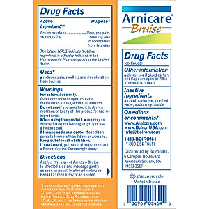 Boiron Arnicare Bruise Gel for Relief of Bruise Pain, Muscle Swelling, Soreness, and Discoloration - Non-greasy and Fragrance-Free - 1.5 Ounce (Pack of 2)