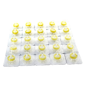 SEOH Syringe Filter Sterile Yellow PVDF Membrane 13mm Diameter 0.2 um Pore Size Pack of 25