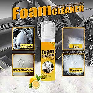 EnerPlex Foam Cleaner All Purpose, Multifunctional Car Cleaner, Powerful Stain Removal Kit,Car Interior Ceiling Leather Seat Cleaner Foam for Car and House(2pcs 30ml+Cleaning Cloth + Cleaning Sponge)