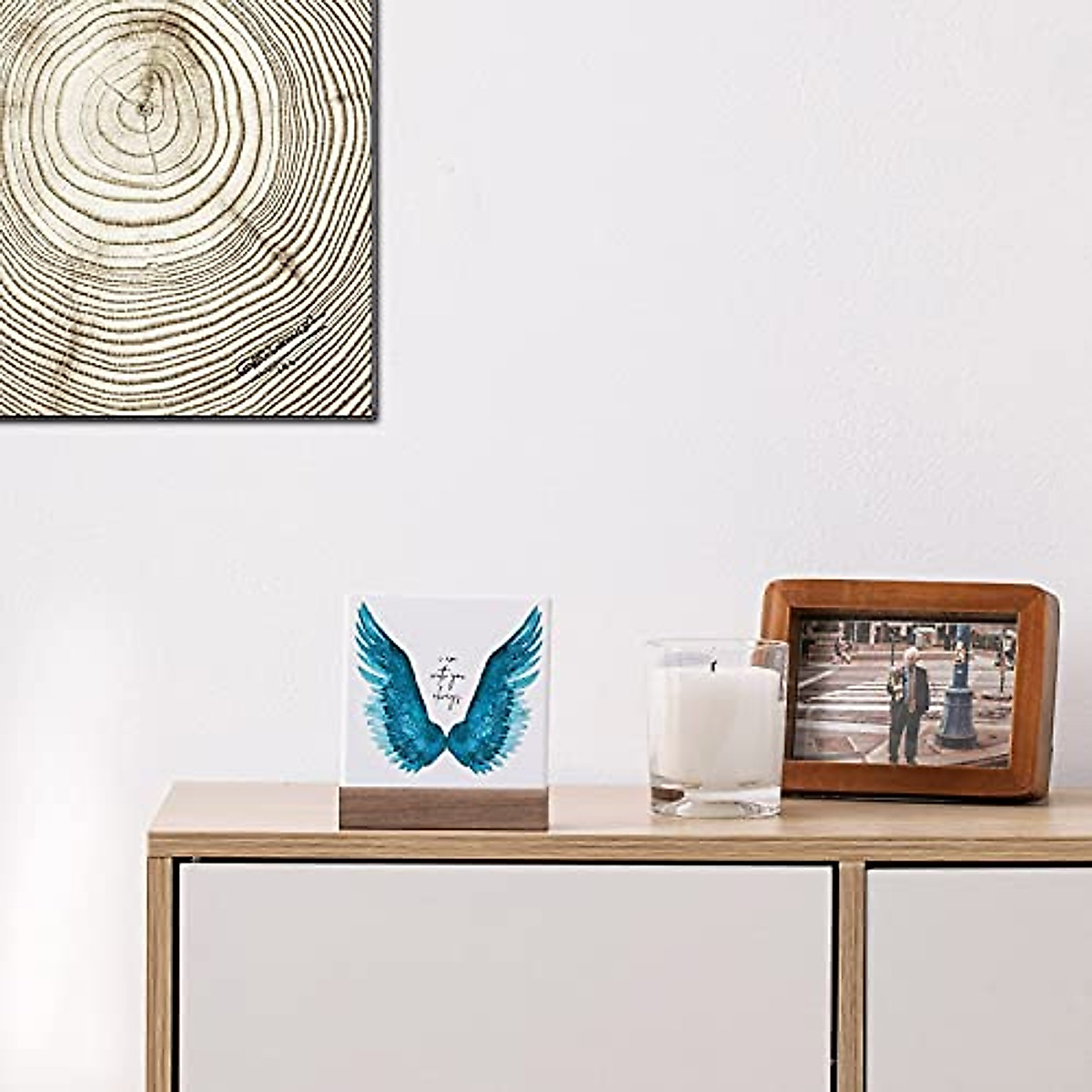 Lukiejac Memorial Gifts In Loving Memory Of Loved One Mother Father Gifts Sympathy Gifts For Loss Of Mom Bereavement/grief/condolence/remembrance Gifts Angel Wing Funeral Home Decor Wodden Sign Plaque