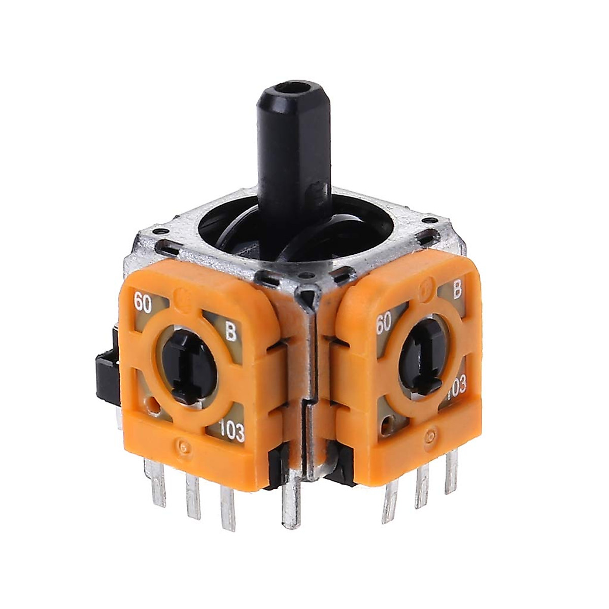 jackyee 3D Analog Joystick Rocker Sticker Wireless Controller Thumbstick Module Game Replacement Yellow Repair Parts for 4 Pro Joystick Yellow+Black