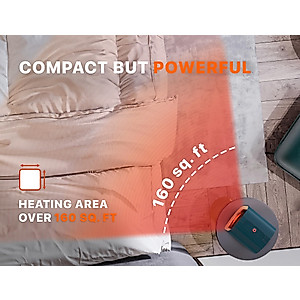 Ceramic Space Heater for Indoor Use, Overheat Protection, Tip-Over Protection, Low Noise Heating, Safe Electric PTC Portable Fan for Office Home Room, White Smart Handy Warmer for Bedroom Desktop