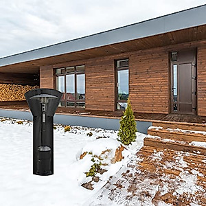 Angoily Cover Outdoor Covers Heater Standing Garden Use Oxford Resistant for Features Snow- Patio with Fabric Zipper Proof Heaters Wind-