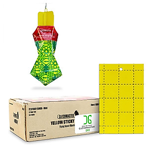 Catchmaster Outdoor Bug Trap Bundle, Japanese Beetle Trap 3-Pack & Yellow Sticky Trap 72-Pack, Flying Insect & Mosquito Traps for Backyard, Garden & Farm