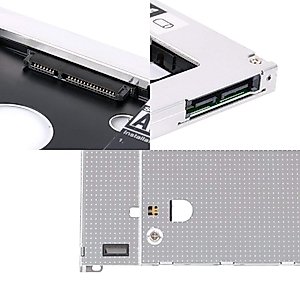 Padarsey 2nd HDD SSD Hard Drive Caddy Tray Replacement for MacBook Pro 13/15/17 inch A1278 A1286 A1297 2008 2009 2010 2011 2012 Internal Laptop CD/DVD-ROM Optical SuperDrive Adapter to 2.5 Inch 9.5MM