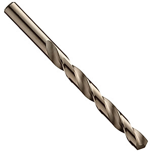 Chicago Latrobe - 57852 1U200 550 Series Cobalt Steel Jobber Length Drill Bit Set with Metal Case, Gold Oxide Finish, 135 Degree Split Point, Inch, 15-piece, 1/16" - 1/2" in 1/32" increments