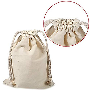 Zetiling Extra Large Natural Cotton Laundry Bag, Cotton Craft Heavy Duty Bags for Home Storage Beige(30 * 40cm)