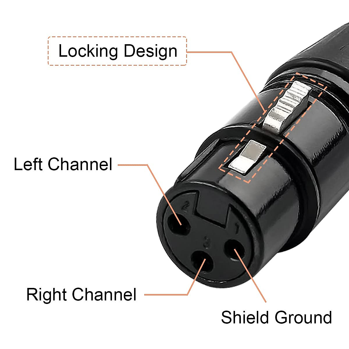 DKARDU 10PCS 3 Pin XLR Solder Connector, 5 Male and 5 Female XLR Mic Snake Plug, Microphone Audio Socket for High Conductivity and Ultra-Low Noise
