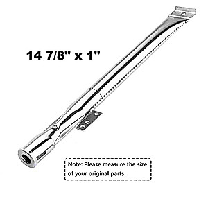 Dongftai SG20-0888Z (4-Pack) Heat Shield and Grill Burner Replacement Parts for Nexgrill 4 Burner 720-0830H, 720-0783E, 720-0830D, 720-0888N, 720-0888 Grill Burner Tube and Heat Plates Shield Tent