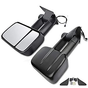 cciyu Left Right Towing Mirror Tow Mirrors Replacement Fit for 1988-2000 for Chevy/for GMC C/K 1500/2500/3500 1992-1999 for Chevy/for GMC Suburban 1500/2500 Pair Set Car Mirror Power Adjusted