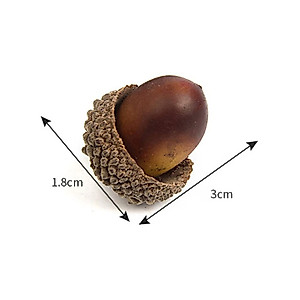 Artificial Acorns, 60 PCS Lifelike with Acorn Cap with Natural Acorn Cap Simulation Mini Acorns for DIY Craft Filler Home Party Favor Supplies