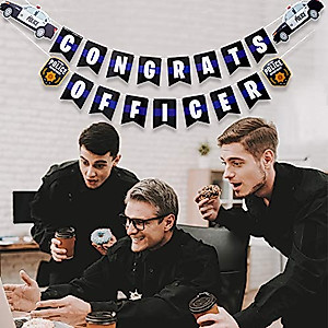 12 Pieces Police Party Hanging Swirls and Police Party Jointed Banners Police Party Supplies Birthday Party Decor Graduation Party Decor Hanging Decor Spirals Swirls and Banners for Party