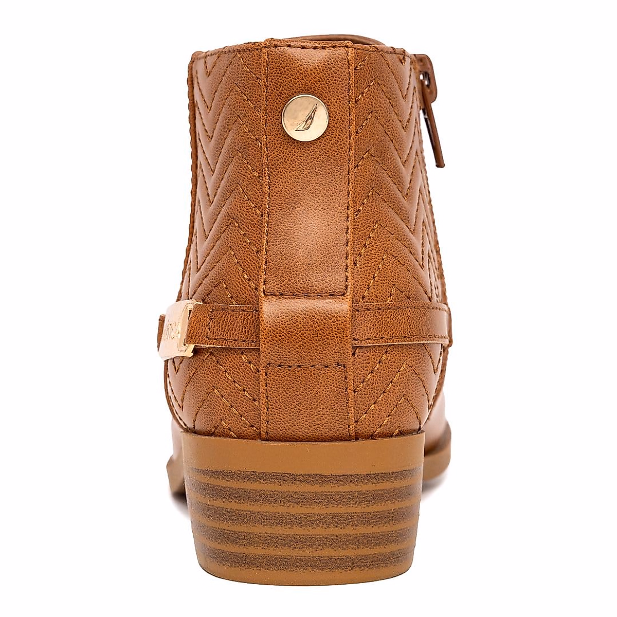 Nautica Kids Girls Ankle Bootie With Side Buckle and Zipper, Dress Boot -For Youth -Anper-Tan -2