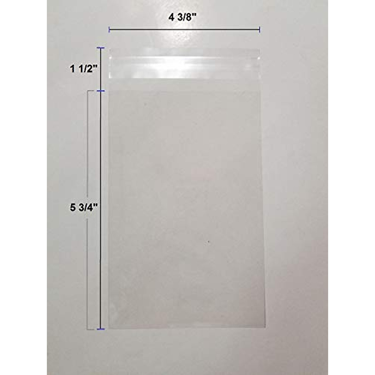 100 Pcs 4 3/8 X 5 3/4 Clear A2 Card Resealable Cellophane Cello Bags (fit A2 card only, not envelope)