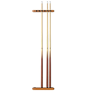Fat Cat 2-Piece Wall Mounted Hardwood Billiard/Pool Cue Rack, Holds 6 Cues