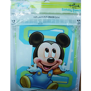 Mickeys 1st Birthday Jointed Banner 8ft