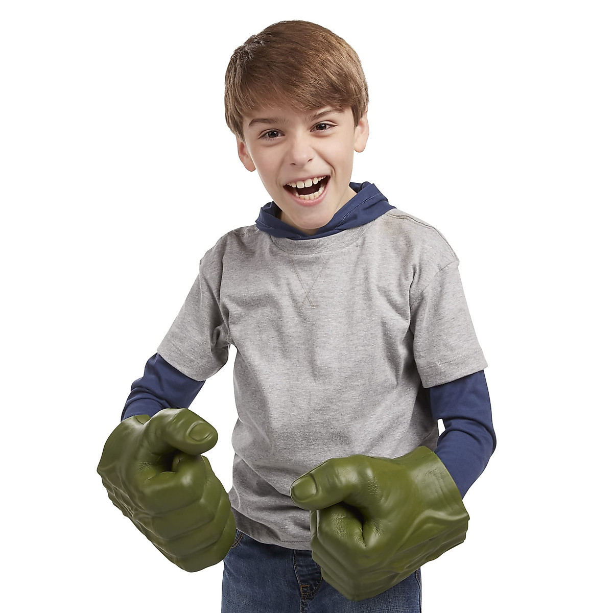 Marvel Avengers Hulk Roleplay Toy, Includes 2 Gamma Grip Fists, Design Inspired by Marvel Comics, for Kids Ages 4 and Up (Amazon Exclusive)