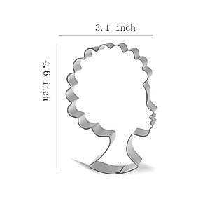 Keewah Girl Face Cookie Cutter Set - 6 Piece - Stainless Steel