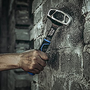 Real Steel Upgraded Drilling Sledge Hammer, 3lb One Piece Forged Sledgehammer with Shock Reduction Rubber Grip, 0573