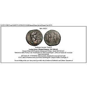 162 IT LUCIUS VERUS and MARCUS AURELIUS 162AD Amasia Pon coin Good