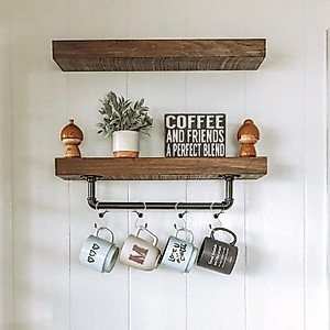 Waitkey 8 Pcs S Hooks for Hanging with Anti-Fall Design, 3.5 inch Anti Drop Heavy Duty S Shaped Hook Kitchen Pot Rack Hooks Closet Hooks for Kitchenware Clothes Bags Towels Plants (Black)