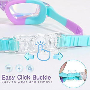 Freela Goggles for Kids 6-14, 2 Packs Swim Goggles for Kids 3-6, Toddler Teens Girls Boys Swimming Goggles,Kids Pool Water Goggles