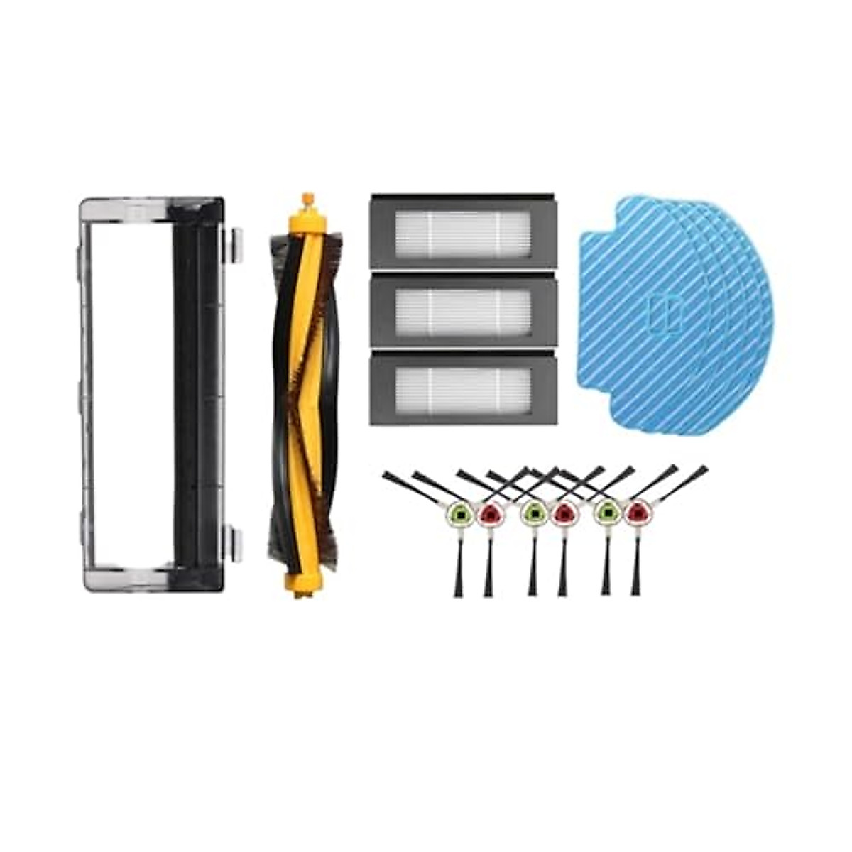 BOYWITHUKE Roller Brush Cover Side Brush Hepa Filter Mop Cloth Compatible for IRobot Compatible for Roomba Combo R1118 Robotic Vacuum Cleaner Parts Accessories (Color : Set B)