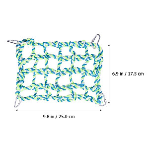 TEHAUX Rat Cage Accessories Toy for Parrots Ferret Hammock for Cage Small Animal Rope Net Ferret Climbing Rope Net Swing Toy for Parrot Bird Toys Parrot Toys Hamster Toys Pet Hammock Net