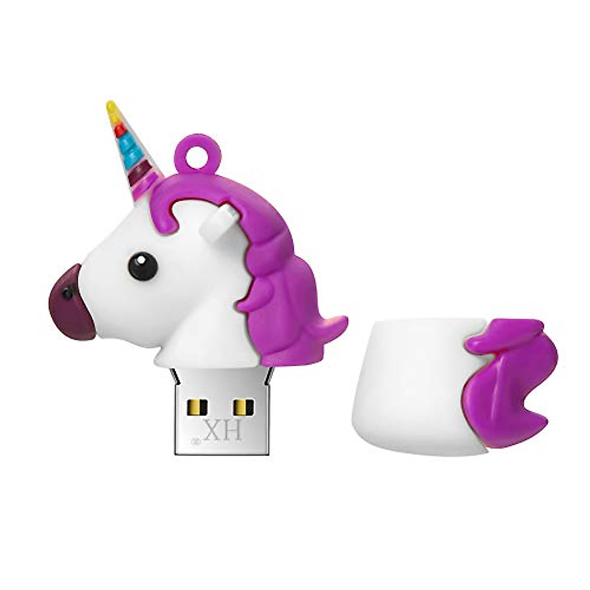 USB Flash Drive, 8GB / 16GB / 32GB / 64GB Cute Silicone USB 2.0 USB Memory Stick Data Storage Pendrive Thumb Drives (32GB, Purple Unicorn)
