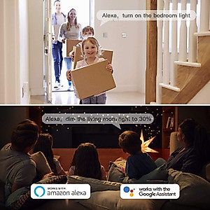TREATLIFE Smart Dimmer Switch 4 Pack, Smart Light Switch Works with Alexa and Google Assistant, Neutral Wire Needed, 2.4Ghz Wi-Fi, Schedule, Remote Control, Single Pole, FCC Listed