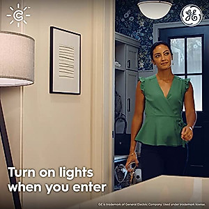 GE CYNC Smart Wire-Free Motion Sensor, Programmable, Bluetooth, Ambient Light Detection, Battery-Powered