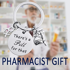TGBJE Pharmacist Gift There is a Pill for That Keychain Pharmacy Tech Gift RX Gift Gift for Pharmacy Student (RX Keychain)