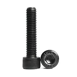 M6 x 18mm Socket Head Cap Screws Bolts 12.9 Grade Alloy Steel Metric Machine Hex Socket Screw, Fully Threaded, Black Oxide Finish, 50PCS
