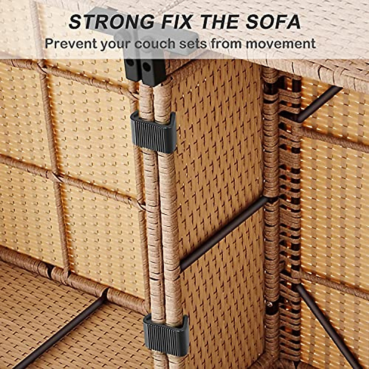 (20 pcs) Outdoor Furniture Clips Patio Sofa Clips ,Sectional Sofa Furniture Chair Clips,Rattan Furniture Clamps Wicker Chair Fasteners, Connect The Sectional or Module Outdoor Couch Patio Furniture