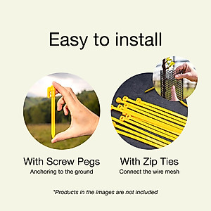 MAPORCH Black Plastic Wire Mesh Fence 15.7IN x 10FT Roll - Ideal for Poultry, Dogs, Rabbit, Snake Barrier & Gardening - Durable Plastic Chicken Wire Mesh - Versatile Plastic Fencing & Netting Solution