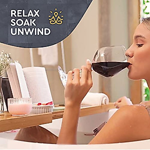 Bambüsi Premium Bathtub Tray Caddy - Bamboo Expandable Bath Tray - Unique House Warming Gifts, New Home, Anniversary & Wedding Gifts for Couple, Bridal Shower Gift for Women