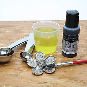 The Beadsmith XL Gel, Liver of Sulfur Extended Life Gel, 1 Fluid Ounce (29ml) Bottle, Apply a Patina Finish to Silver, Copper, and Other Metal for Oxidized Look on Art and Jewelry Projects