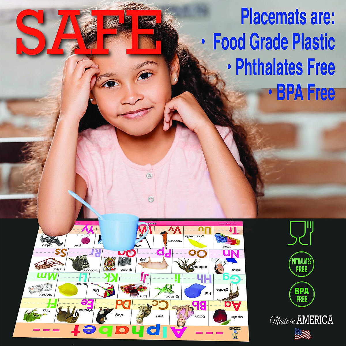 Brainy Mats Presidents Placemat for Kids 17 X 11