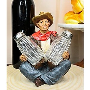 "Home Décor Accents" Western Cowboy Kissing Cowgirl Ceramic Salt And Pepper Shakers Set - Home Accents 33-kl1-9990