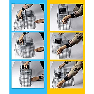 Humane Mouse Trap Rat Trap Rodent Trap Large Live Catch Cage, Easy to Set Up and Reuse, Suitable for Outdoor Indoor, Use in Home, Gardens, Garages - 24 in x 7.48 in x 8.26 in