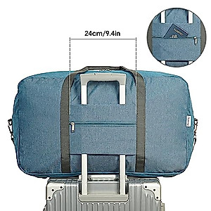 28 inch Extra Large Travel Duffel Bag Foldable Weekender Packable Lightweight Luggage Bag Overnight for Women and Men 85L (Navy Blue)