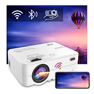 Artlii Enjoy2 Projector with WiFi and Bluetooth, Mini Projector, Portable Projector, Compatible with TV Stick, iOS, Android